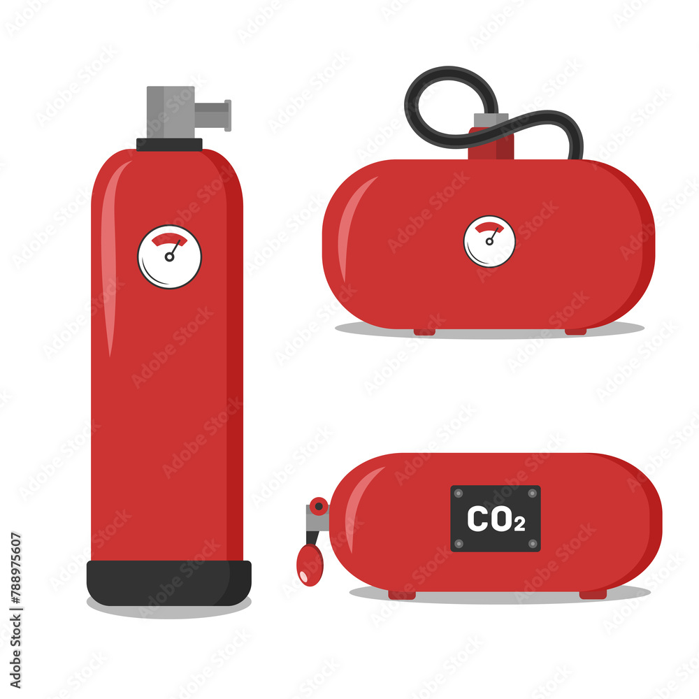 PNG, Set of red fire extinguishers, icons - safety symbol - protection ...