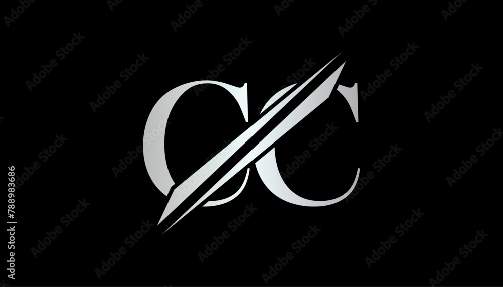 cc letter logo design template elements. cc vector letter logo design ...