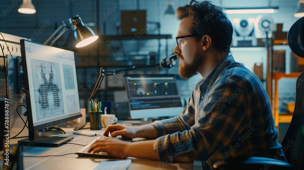 Expert digital engineer crafting precision 3D models with advanced cad ...