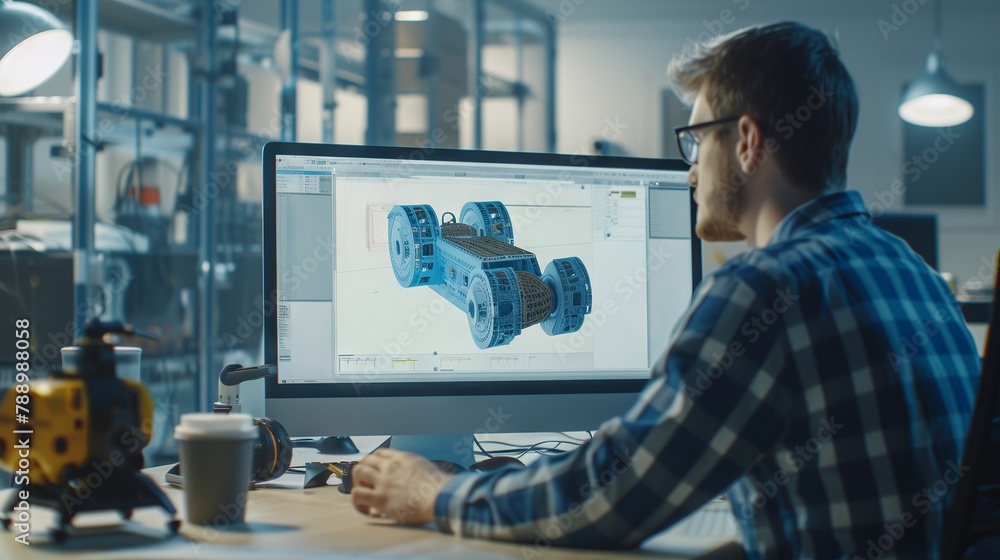 Expert digital engineer crafting precision 3D models with advanced cad ...