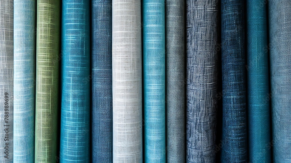 close up catalog of interior luxury fabric sample chart showing multi ...