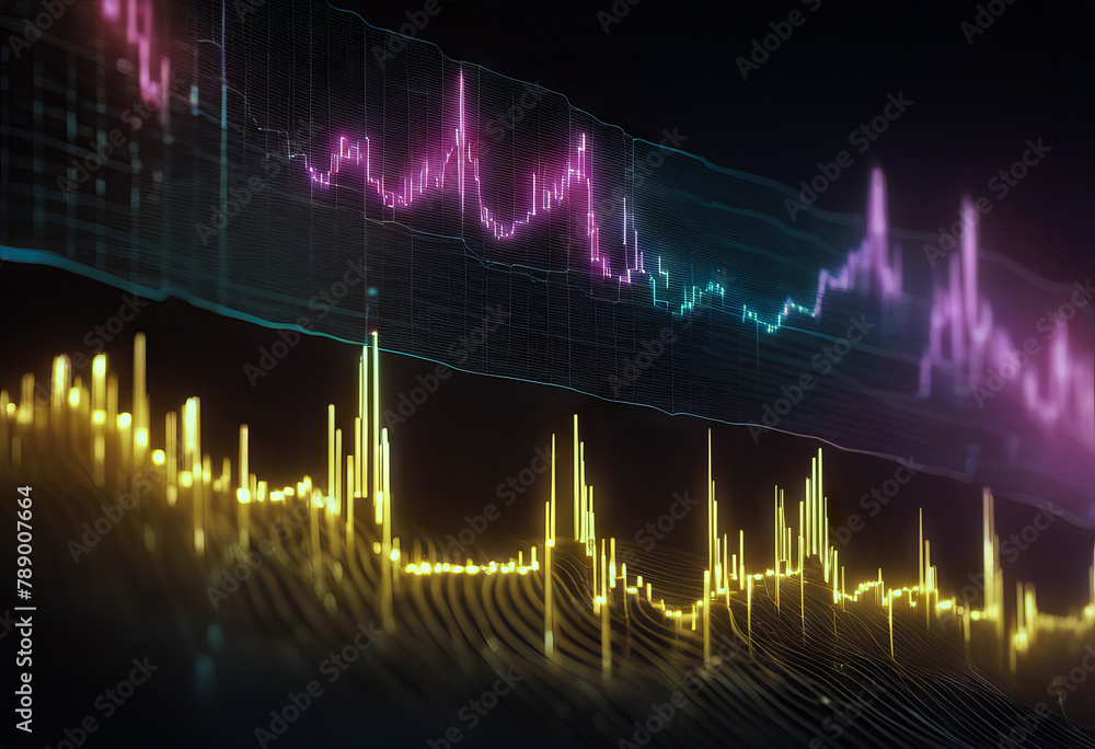 png alpha gital waveform equalizer hud 3d illustration abstract audio ...
