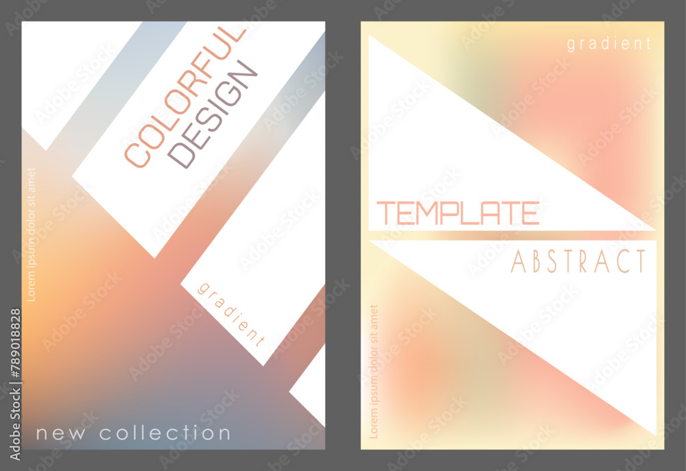 Colorful gradient with blur. Template for the cover of a catalog ...