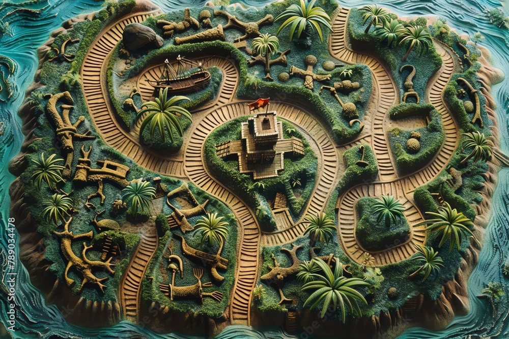 Pirates Treasure Maze Chart a path through the islands, solving riddles ...