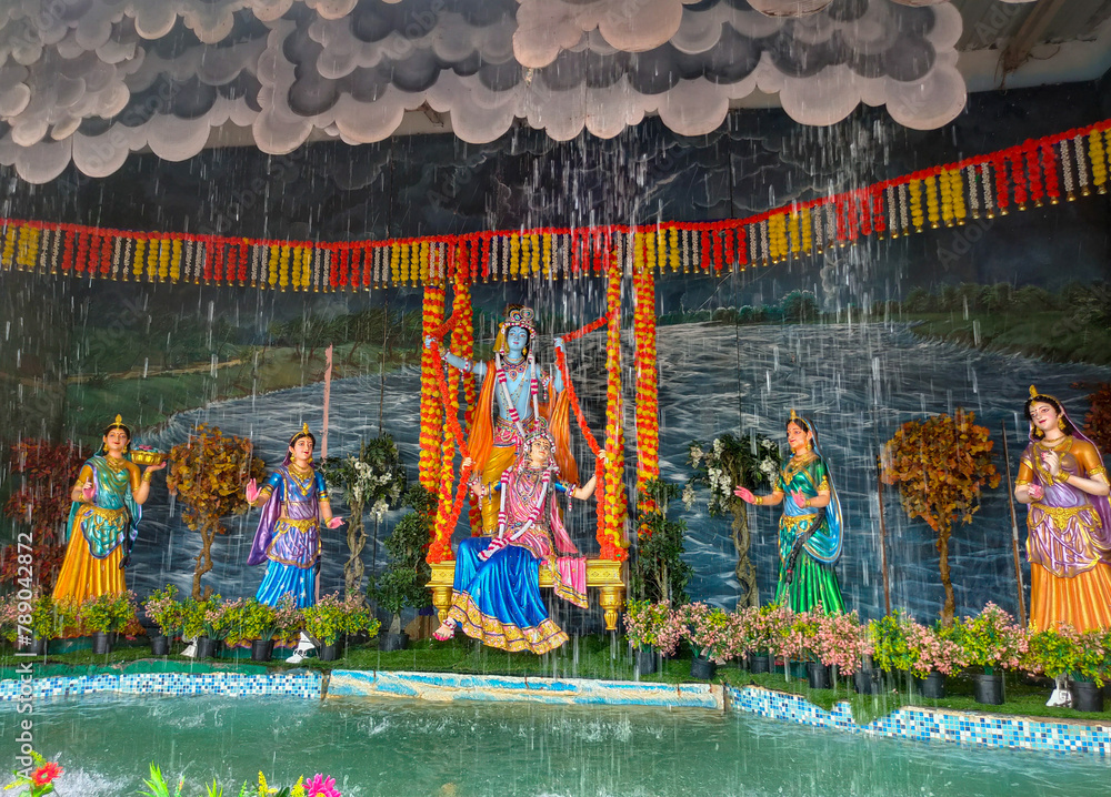 Mathura, Uttar Pradesh, India. Very famous Hindu Temple- Prem Mandir ...