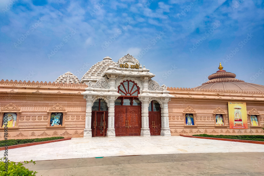 Mathura, Uttar Pradesh, India. Very famous Hindu Temple- Prem Mandir ...
