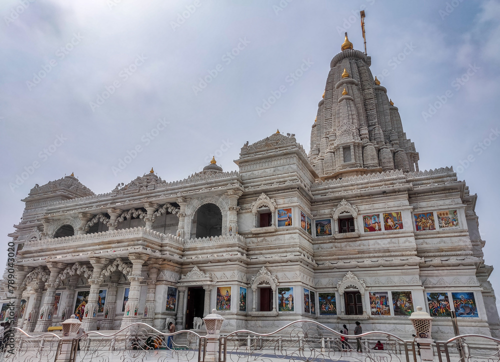 Mathura, Uttar Pradesh, India. Very famous Hindu Temple- Prem Mandir ...