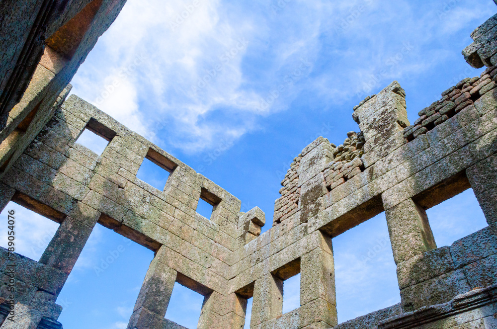 Interior of the Centum Cellas building, a period Roman building near ...