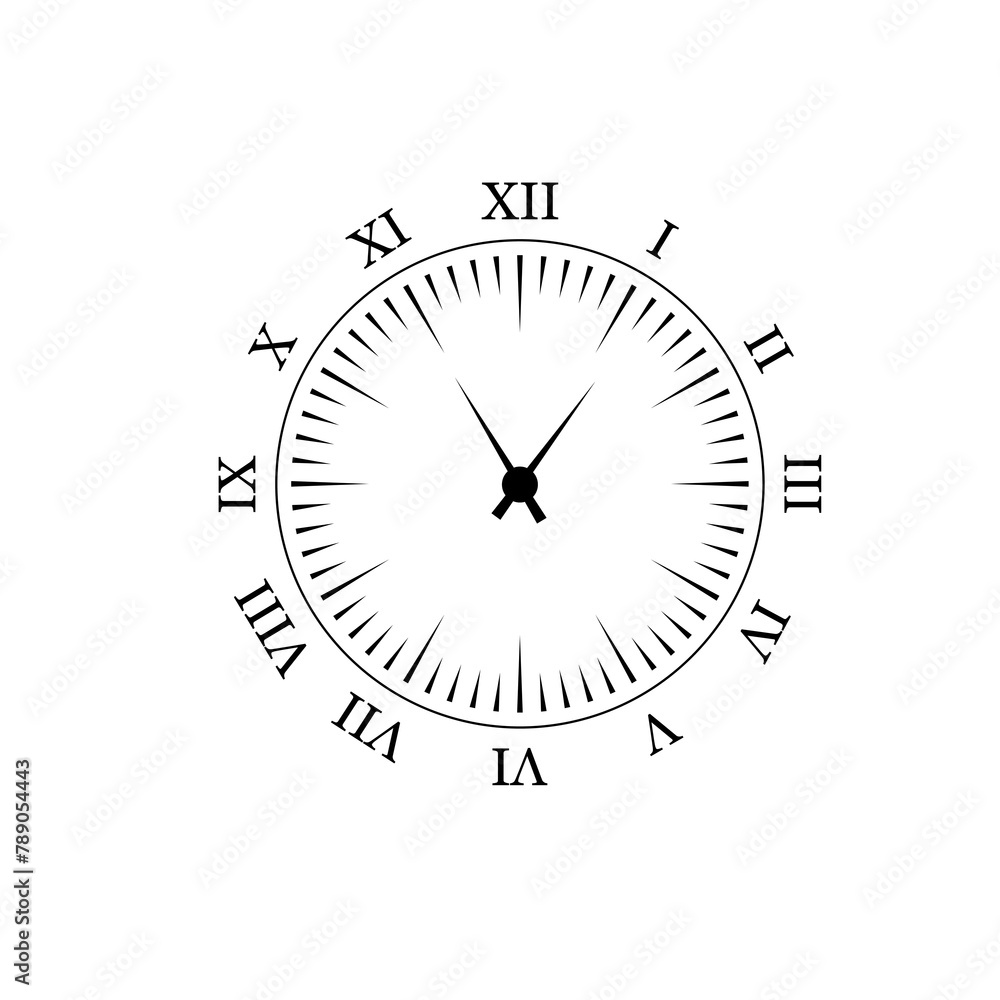 PNG, Minimalist watch, round clocks and watch face. Classic black and ...