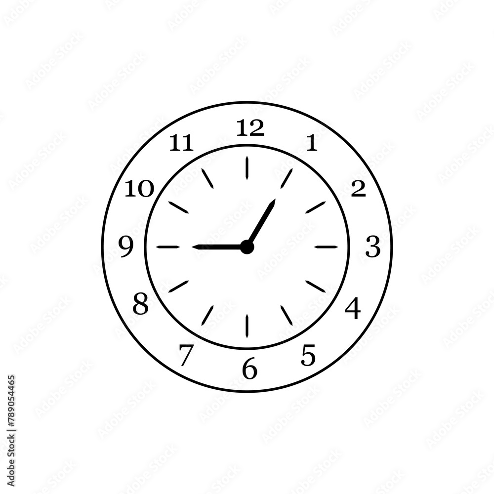 PNG, Minimalist watch, round clocks and watch face. Classic black and ...