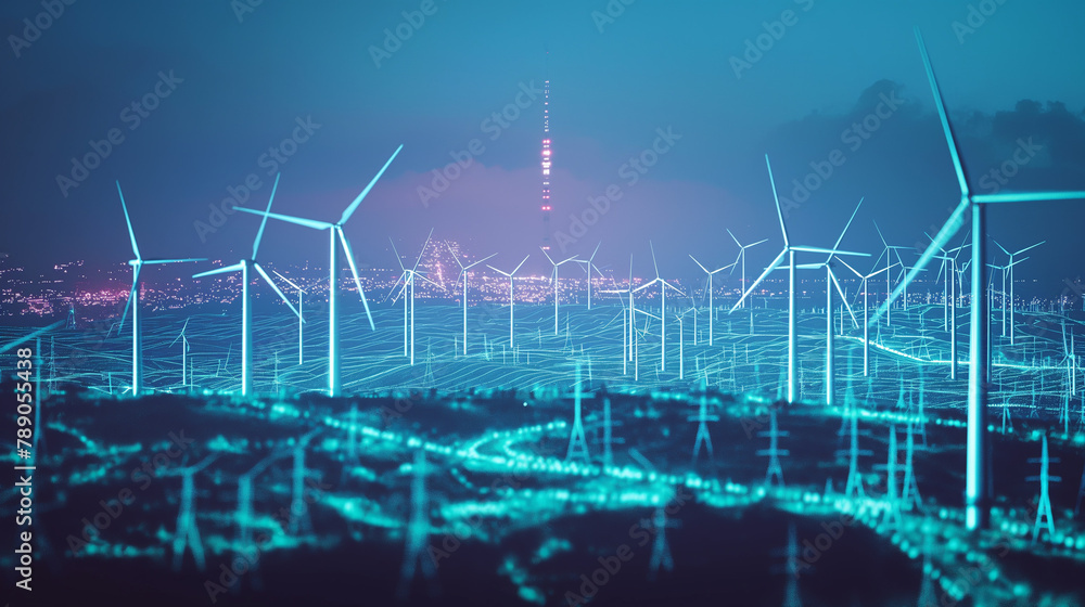 Monitoring Renewable Energy Grids Visualized In A Sleek High Tech