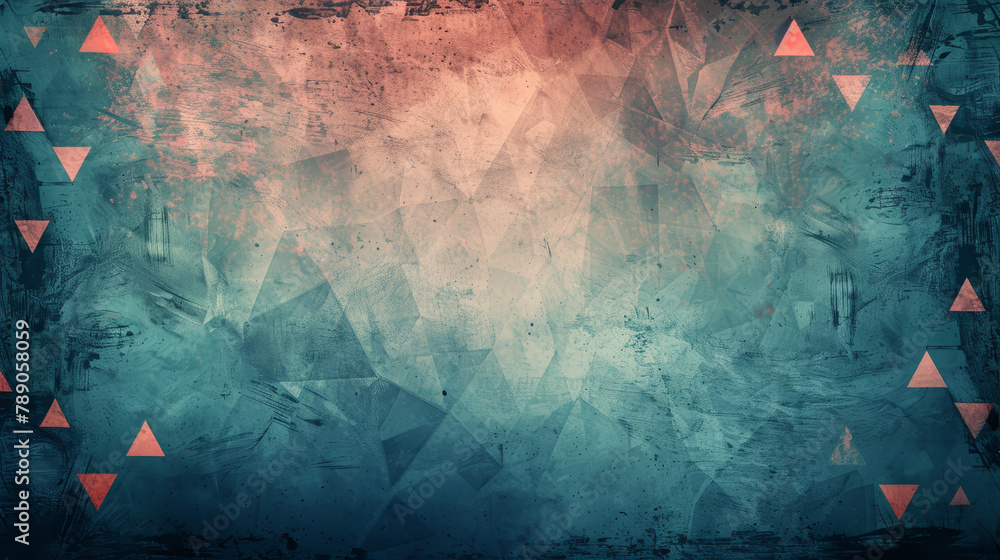 Textured background with a red to blue gradient and subtle triangle ...