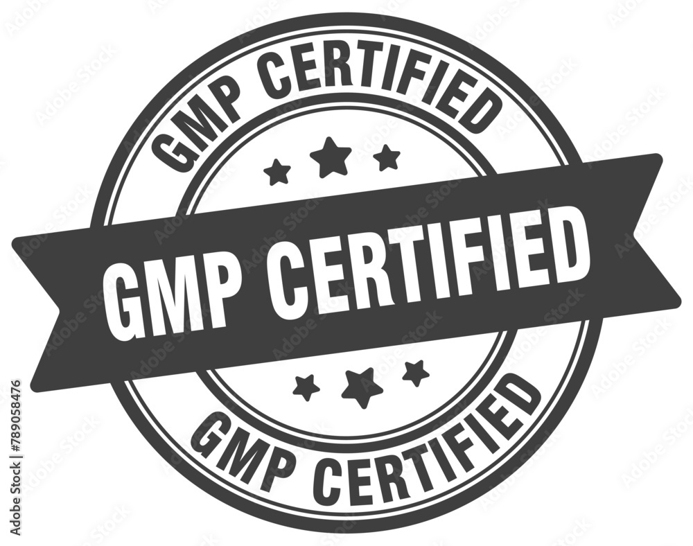 gmp certified stamp. gmp certified label on transparent background ...