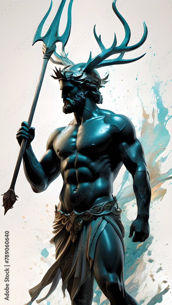 God of the seas and oceans Poseidon. Greek god who ruled the seas ...