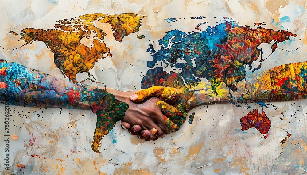 Dynamic photo illustrating global marketing. Cultural integration ...