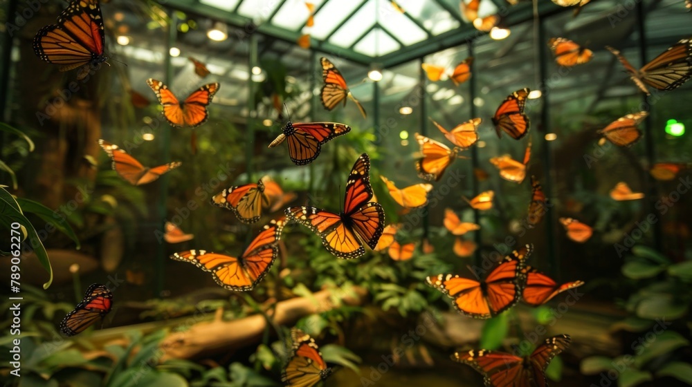 A butterfly conservatory filled with exotic species from around the ...