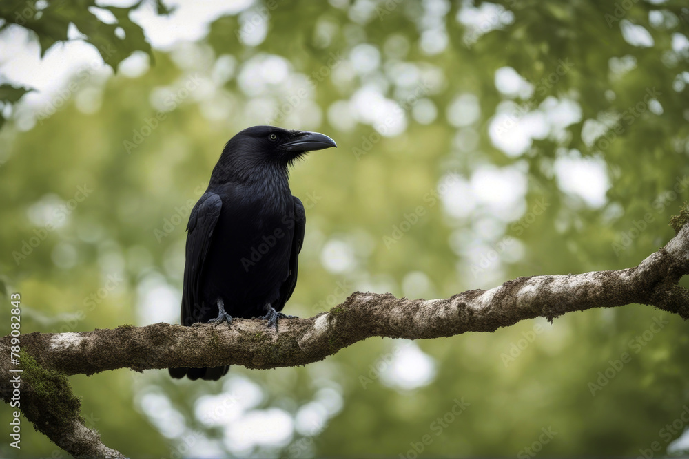 Black raven isolated white Bird beak gothic claw scarey angry skittish ...