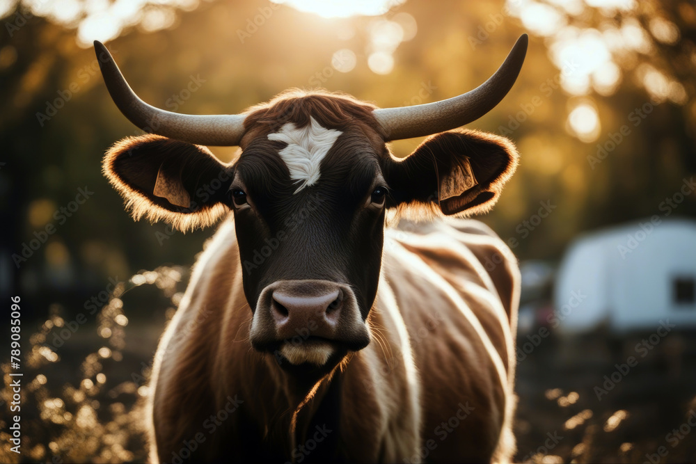 crazy cow black comic smile cattle brindle character jump nice calf ...