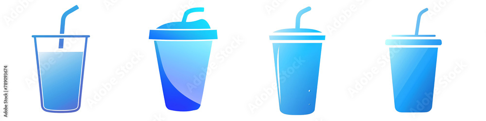 Beverage clipart collection, symbol, logos, icons isolated on ...