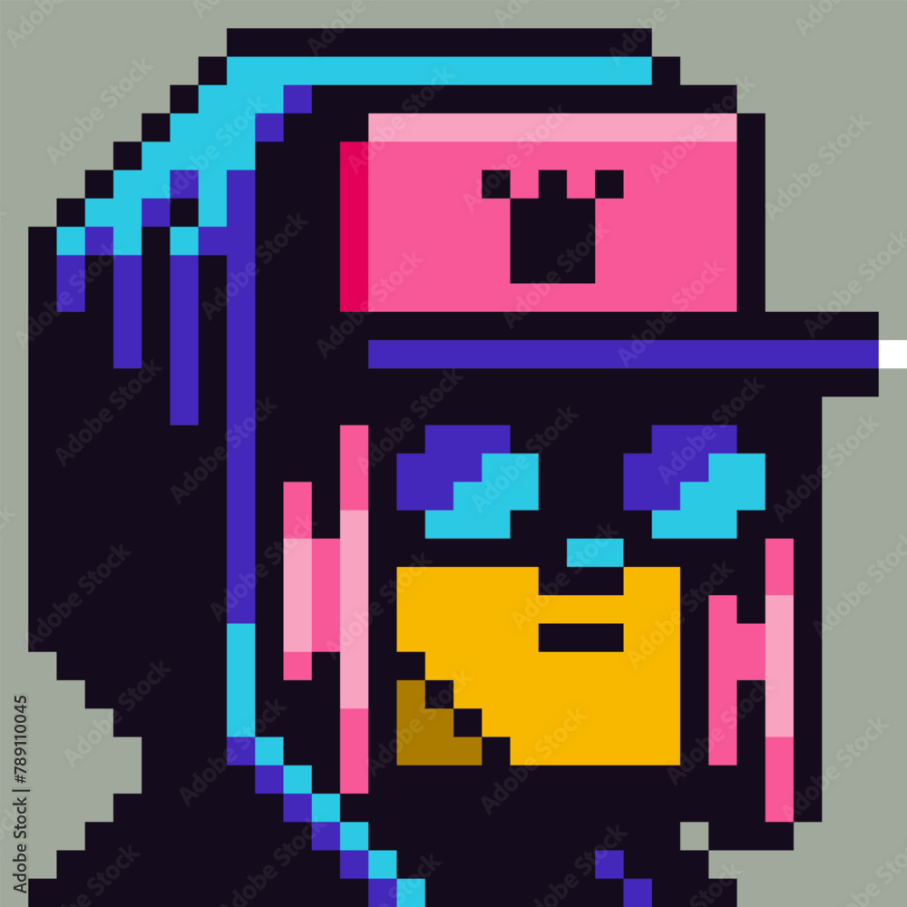 Pixel art rapper in hoodie, guy face in glasses, 8-bit man celebrity ...