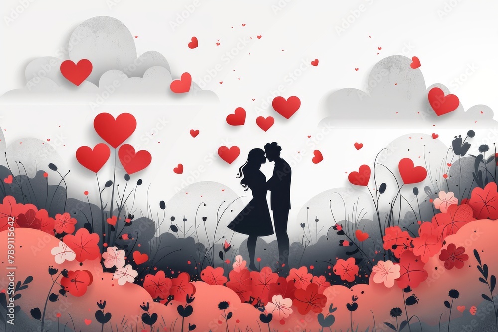 Celebrate Modern Romance with Heartwarming Couple Illustrations and ...