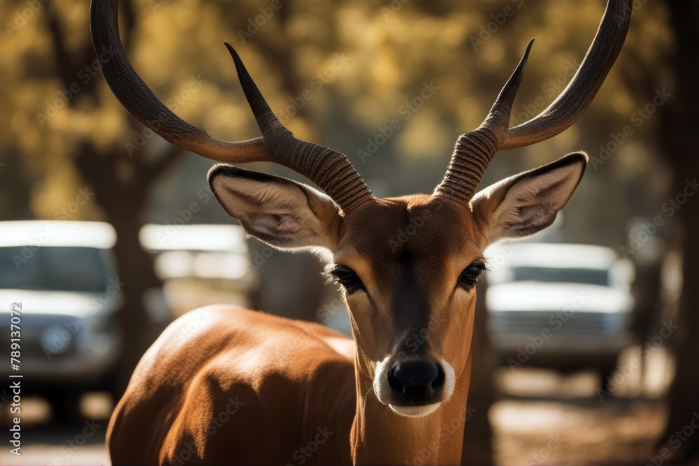 isolated impala male antelope nature brown herbivore wildlife ...