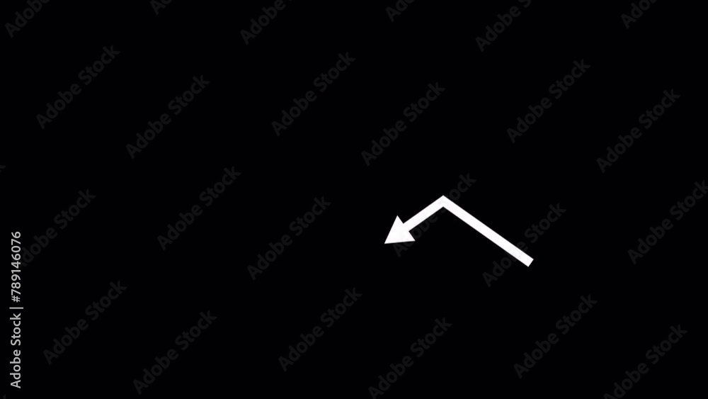 Arrows animation on transparent background, Set of animated arrows on ...