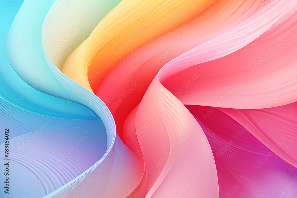 Pastel Rainbow Flow: Abstract Color Flow Wallpapers Design Stock ...