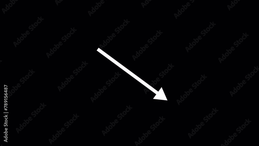 Arrows animation on transparent background, Set of animated arrows on ...