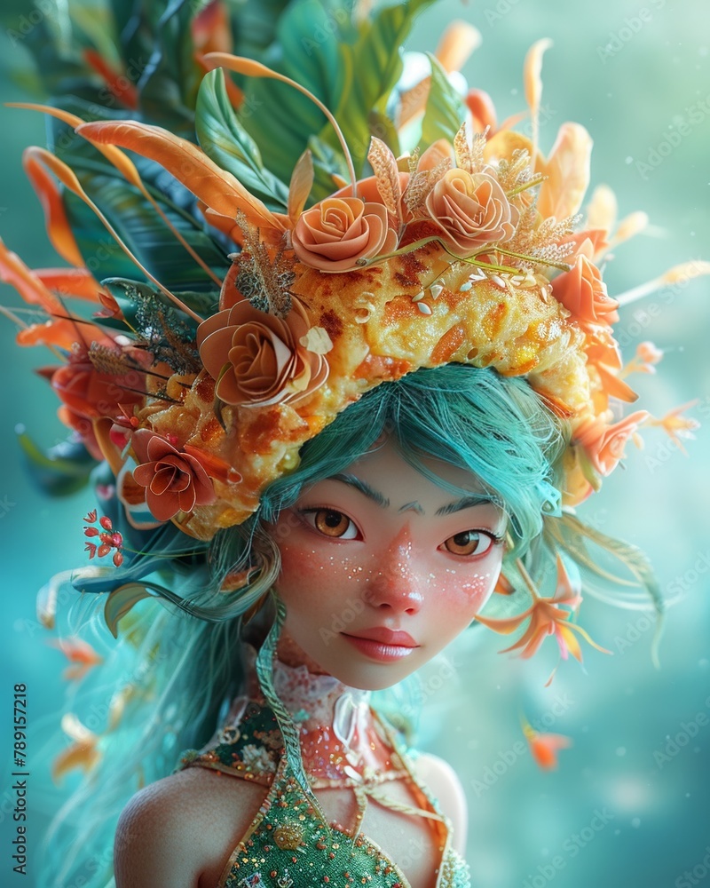 A mystical character with a fantastical Mixed Pad Thai Omelette ...