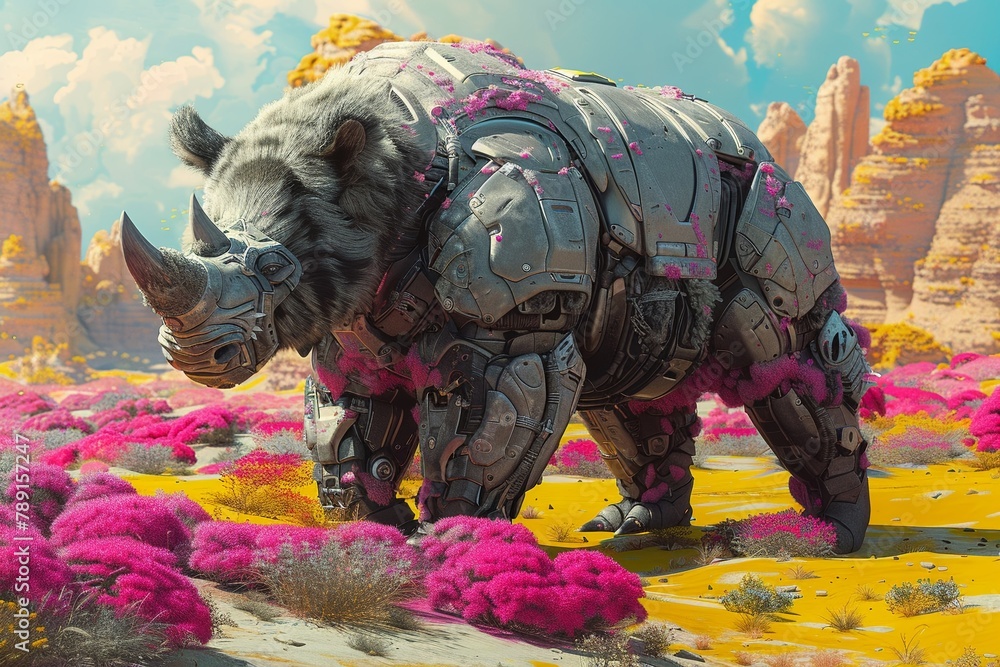 A mythical beast with the physique of a bear and the armor of a rhino ...
