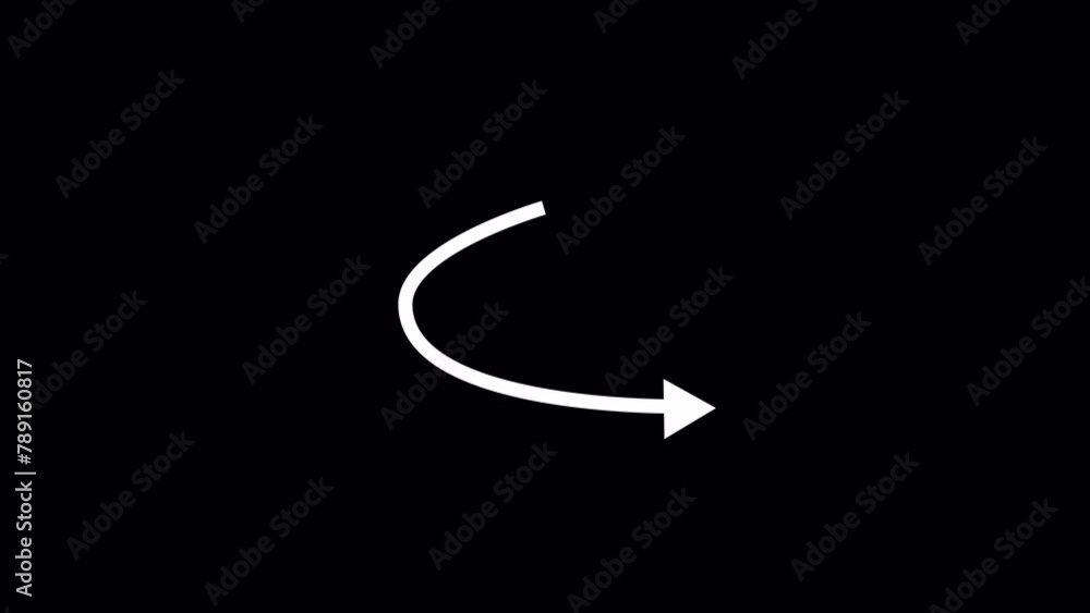 Arrows animation on transparent background, Set of animated arrows on ...