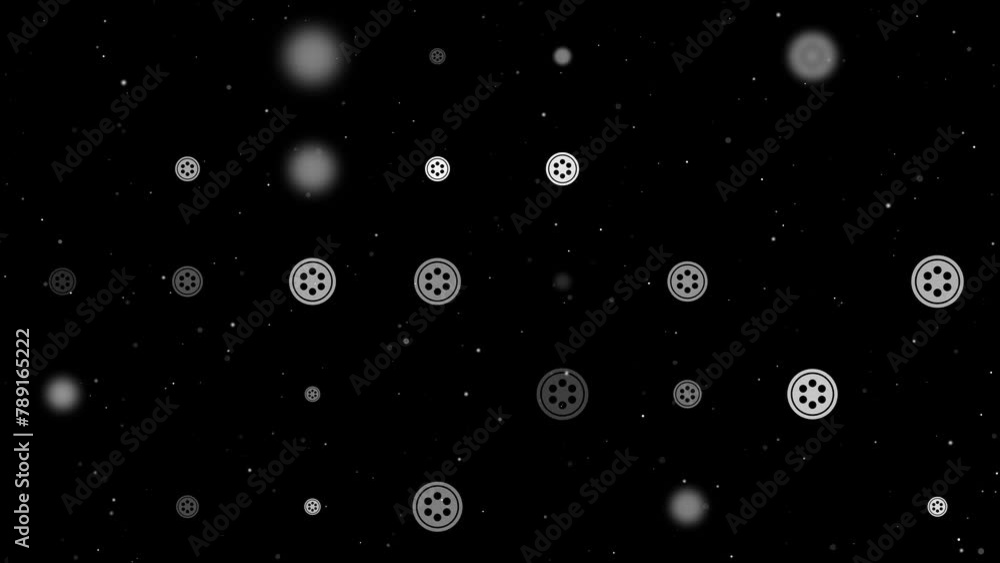 Template animation of evenly spaced optic cable symbols of different ...