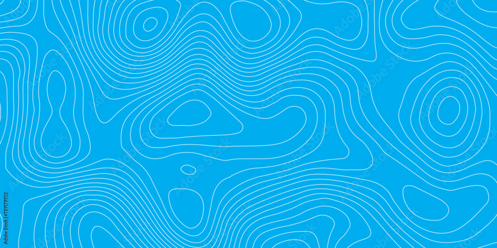 Abstract blue topography contour map background design .geometric white ...
