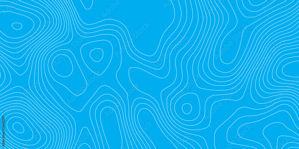 Abstract blue topography contour map background design .geometric white ...