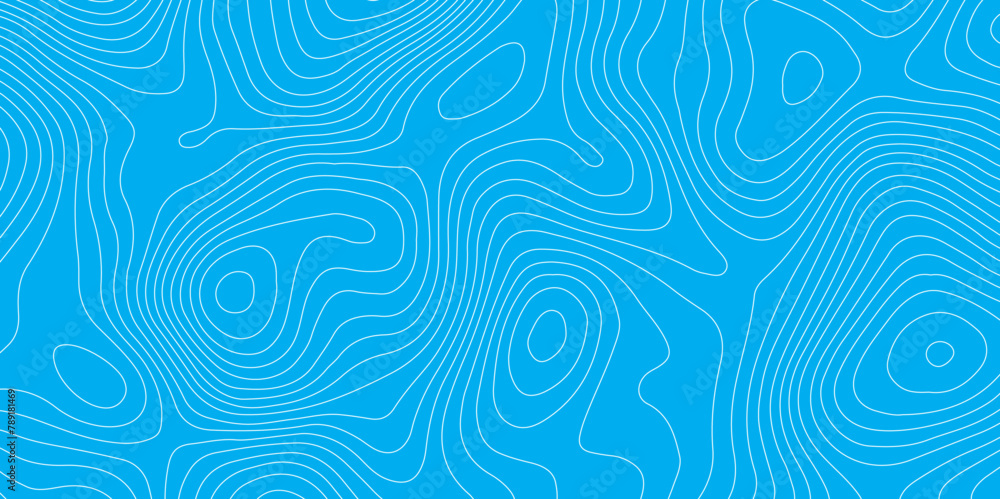 Abstract blue topography contour map background design .geometric white ...