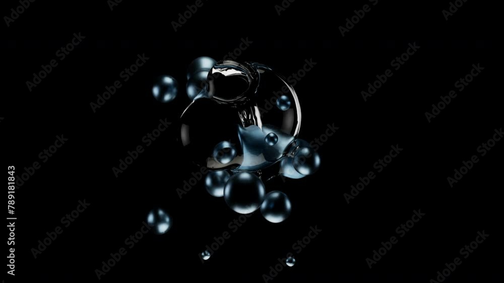 Vidéo Stock 3D animation of abstract volume objects. Abstract morph ...