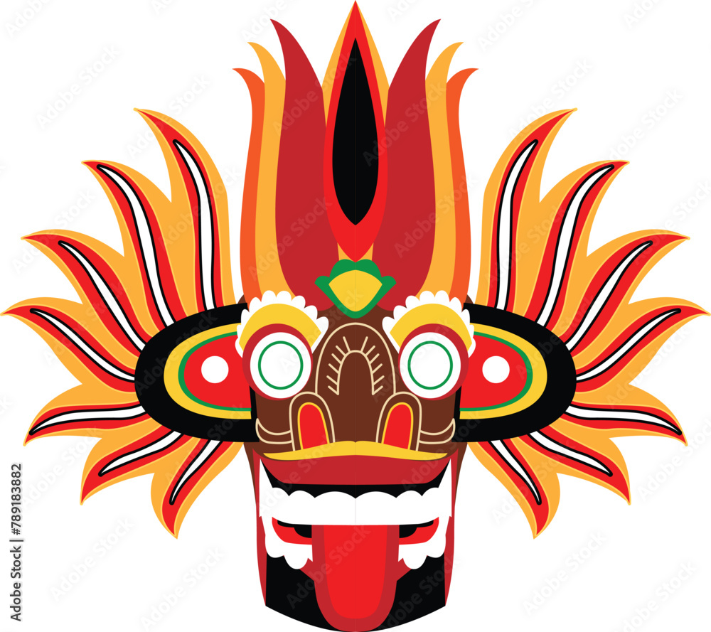 Deviled Face. Sri Lankan Yaka Mask. Ves Muna. Yak Muna. Sri Lankan ...