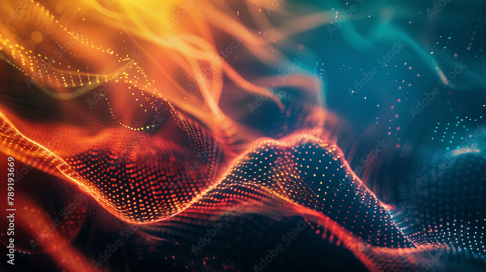 Abstract digital background. technological processes, neural networks ...