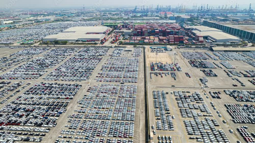 Drone Footage: Massive Finished Vehicle Inventory Management in a ...
