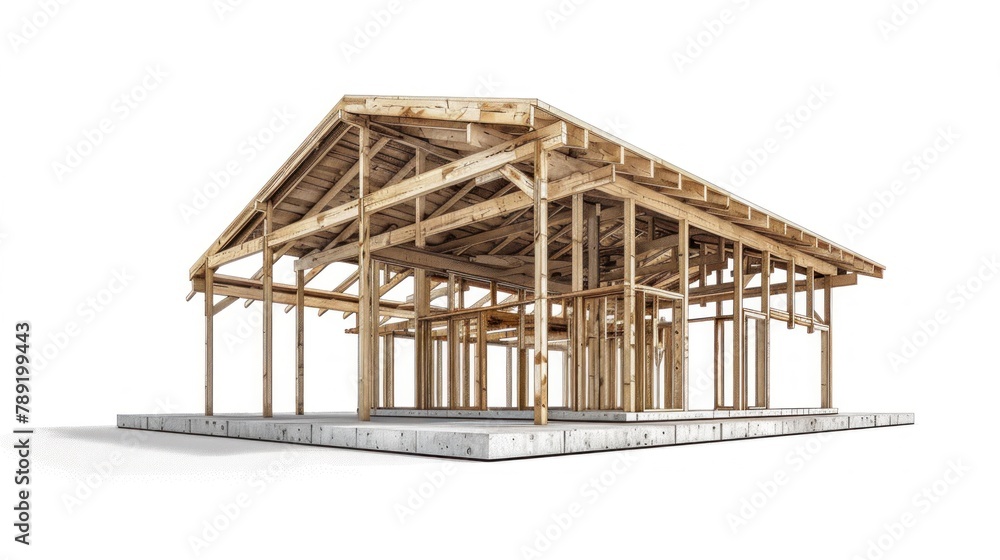 2d drawing of structural plans for a wooden house, building plans ...