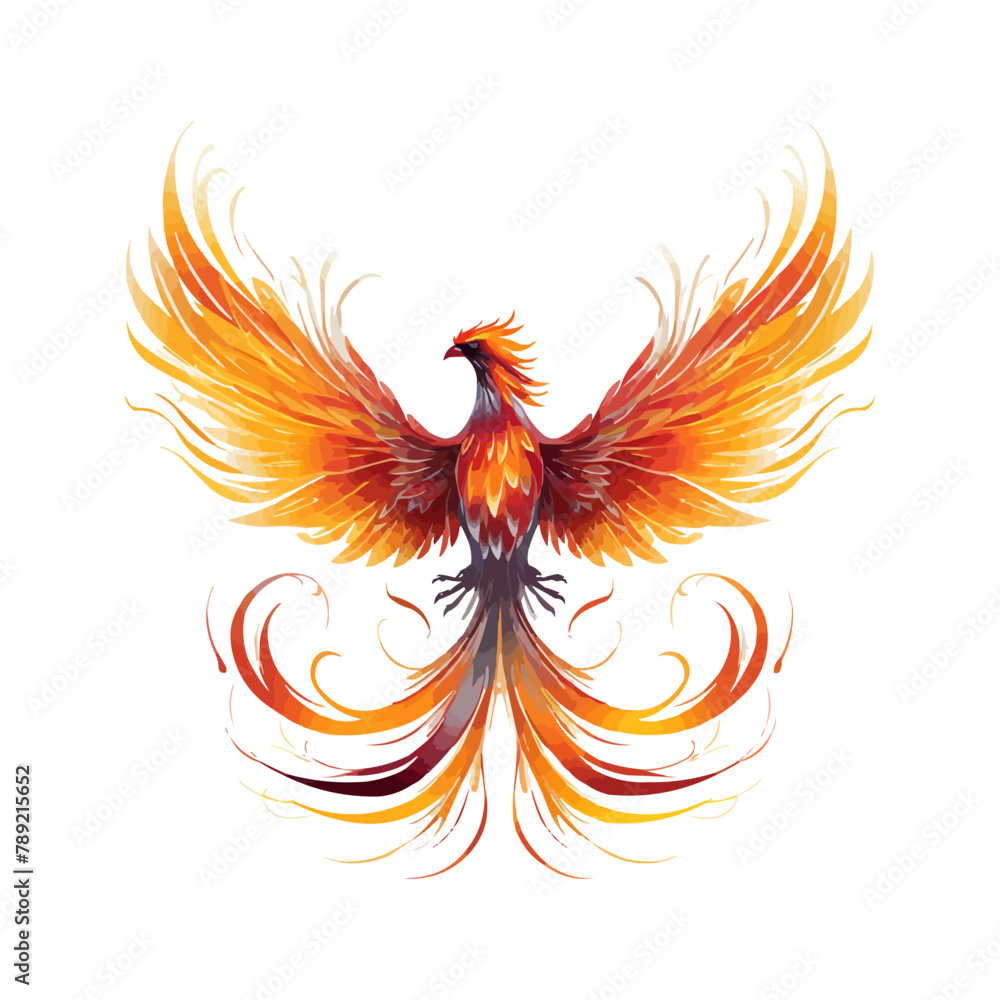 phoenix bird icon vector illustration isolated on white background ...