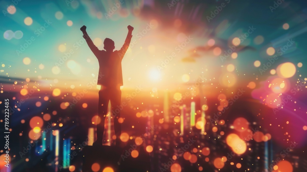 business mountain achievement strategy to success digital technology on ...