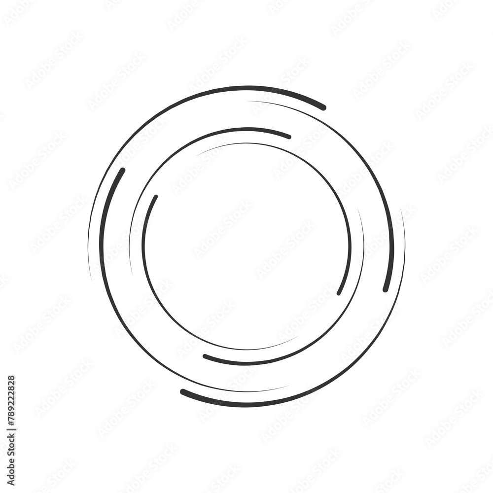 PNG, black thick halftone dotted circle speed lines. Abstract geometric ...
