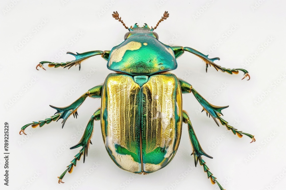 Emerald Gold Bugs Set: Vibrant Isolated Insects - Gold Scarab, Blue ...
