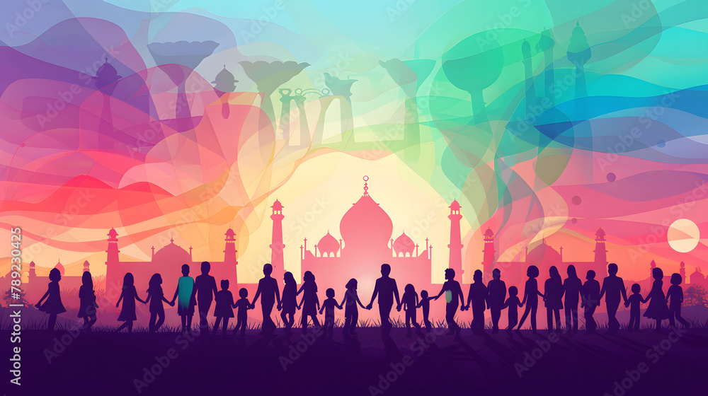 Vibrant digital artwork captures the essence of India with famous ...