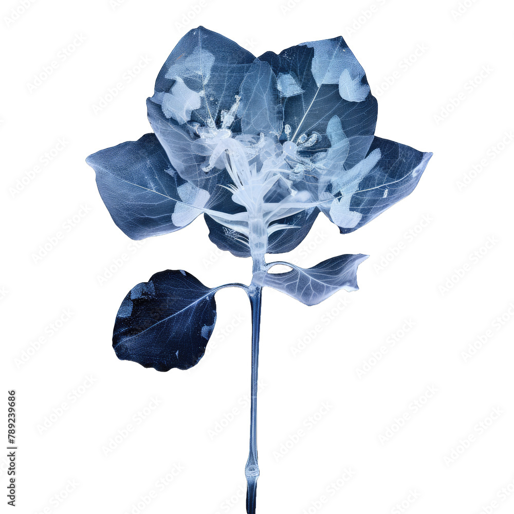 X-ray flower png object. Aesthetics of X-rays. Generative AI Stock ...