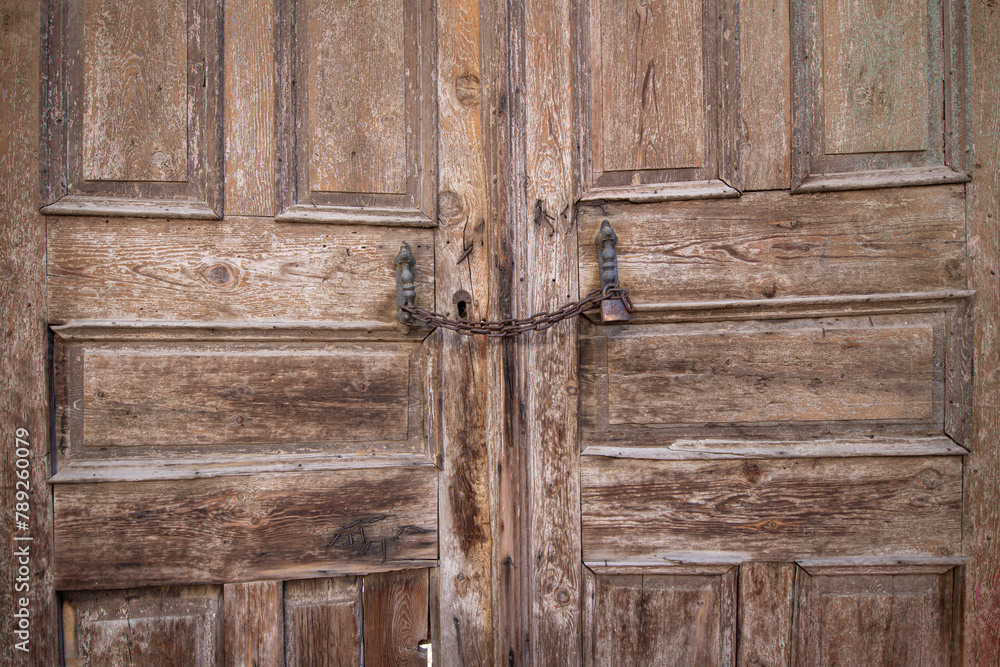 Traditional Ottoman Houses and historical inn doors in Manisa. Kula is ...