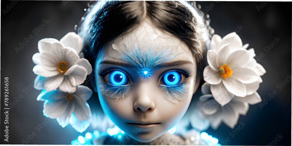 Anime woman face 3D, characters, graphics, game character, design ...