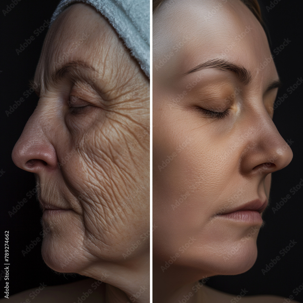 side by side comparison showcasing the remarkable improvement in a old ...